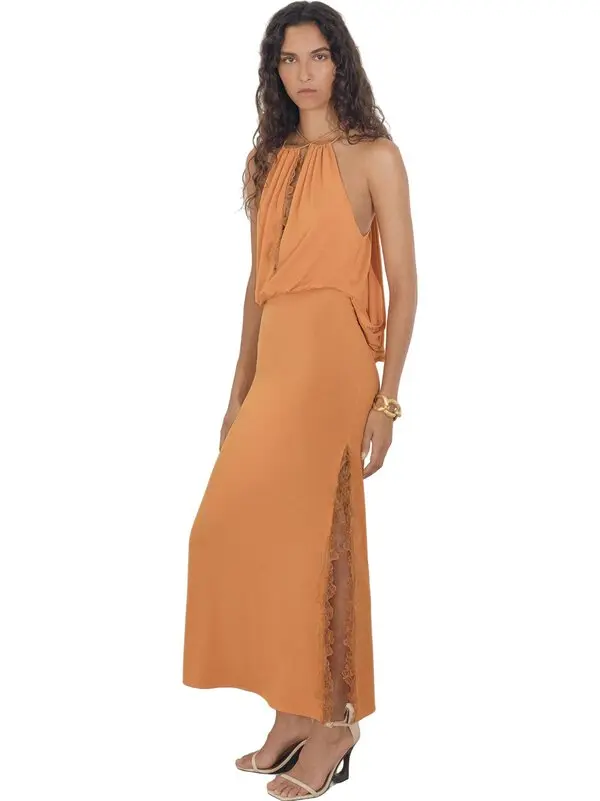 Acler Gabriella Atelier Drape Jersey Maxi Dress - Orange