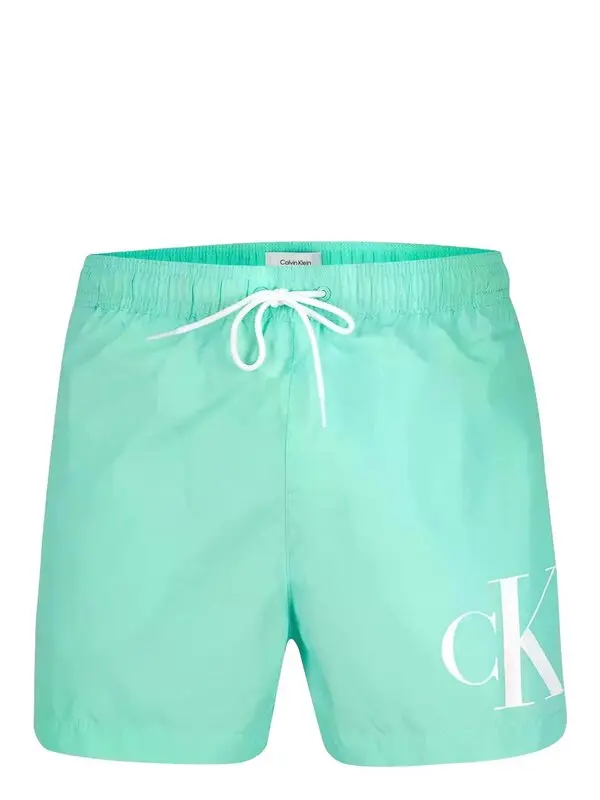 Calvin Klein Logo-print Swim Shorts - Blue