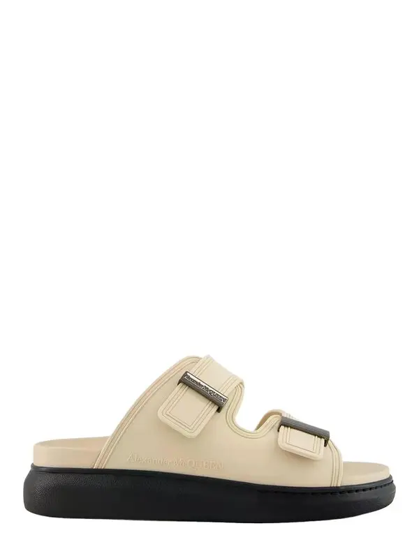 Alexander McQueen Double-buckle Slides - Neutrals