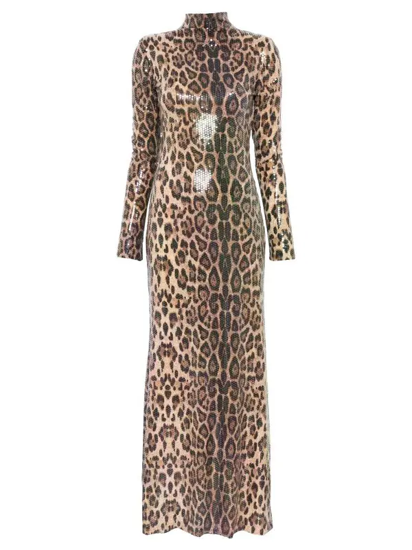ATU BODY COUTURE Leopard-print Dress - Brown