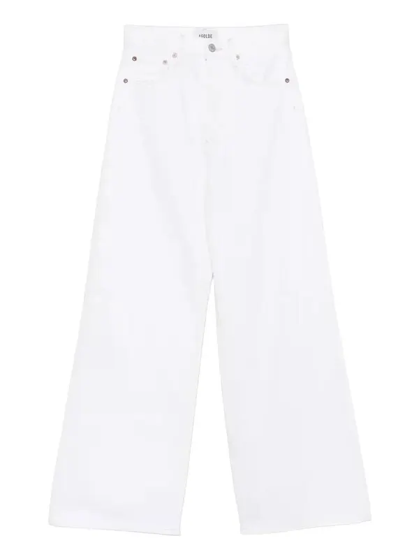 AGOLDE Cotton Wide Leg Jeans - White