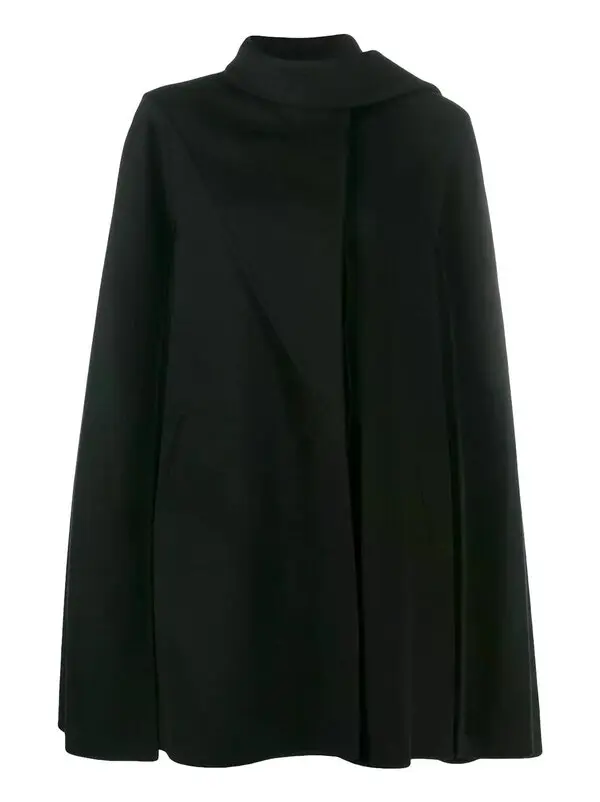 Valentino Garavani Asymmetric Draped Cape - Black