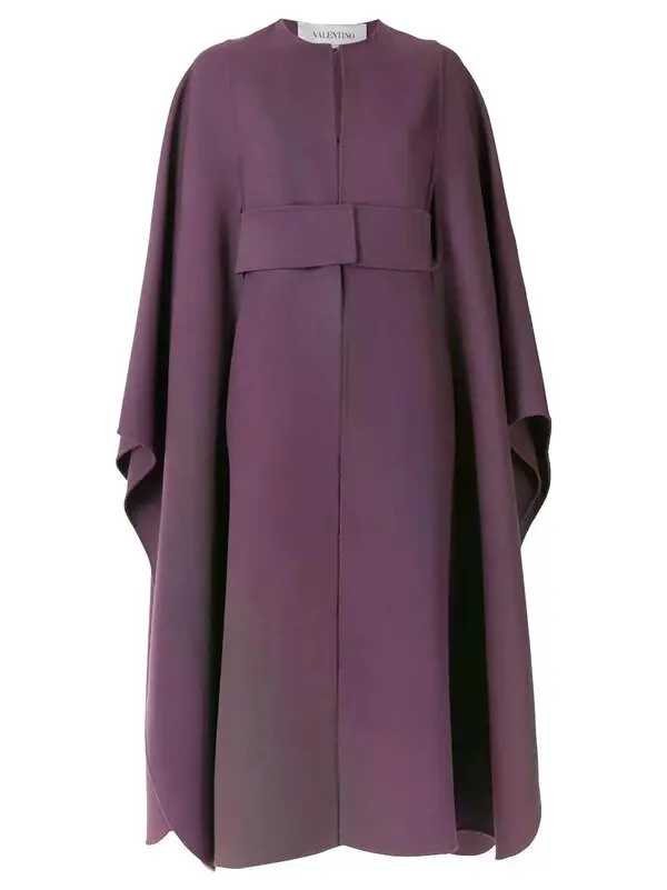 Valentino Garavani Draped Mid-length Cape - Purple