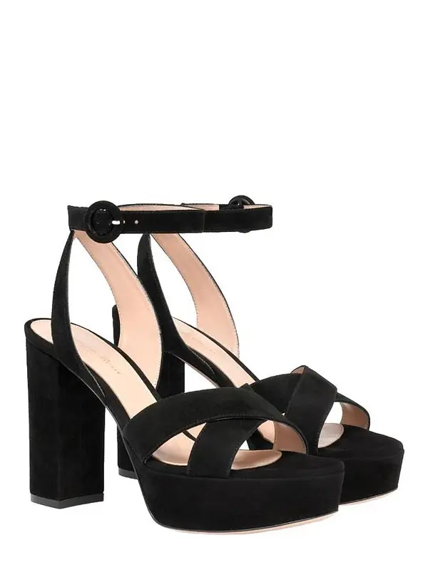 GIANVITO ROSSI Sabrina Sandals - Black Suede