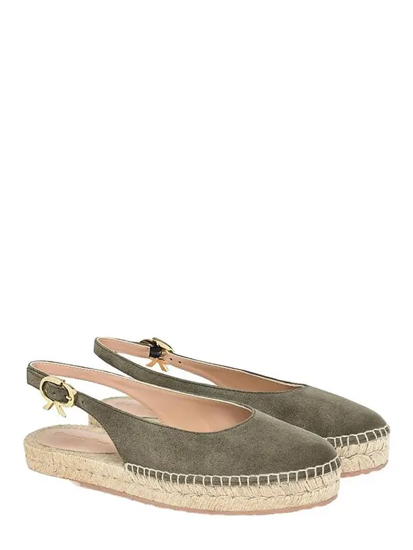 GIANVITO ROSSI Paz Espadrilles - Dark Green Leather