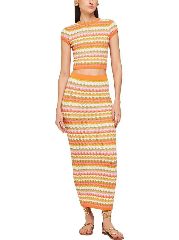 Ronny Kobo Wilkins Knit Maxi Skirt - Rainbow Multi