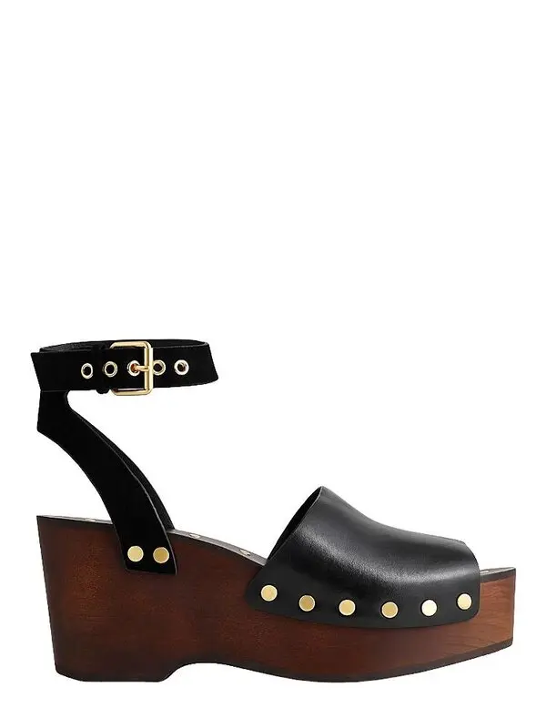 Madewell Anouk Platform Clog Sandals - True Black
