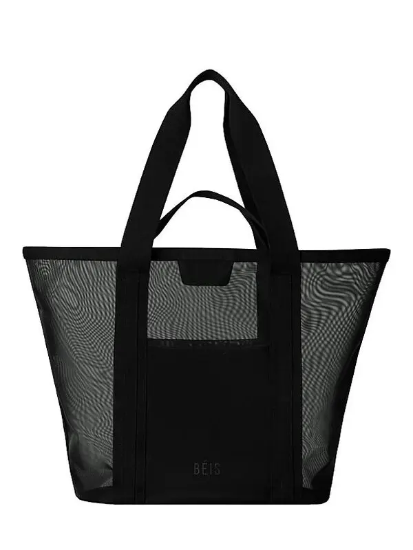 BEIS Mesh Beach Tote Bag - Black
