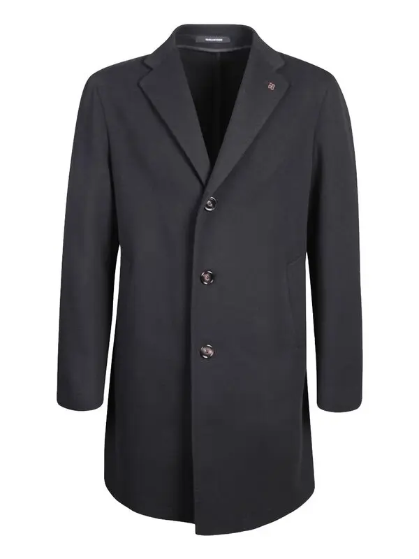 Tagliatore Regular Fit Wool And Cashmere Blend Coat - Black