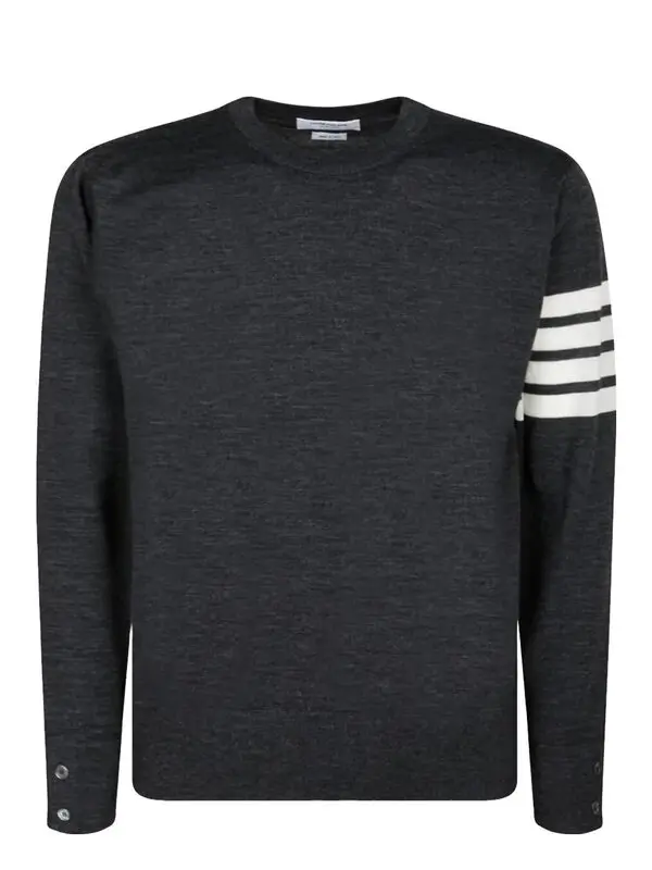 Thom Browne Wool 4-bar Pullover - Grey