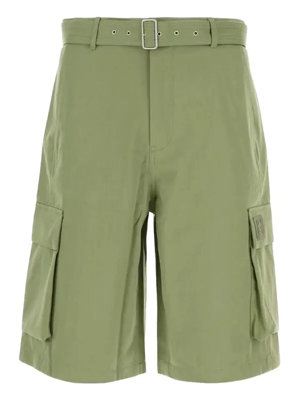 Maison Kitsuné Belted Cargo Bermuda - Green