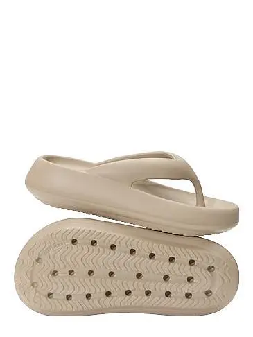 Pink Platform Flip Flops - Beige