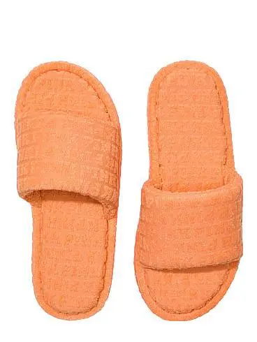 Pink Terry Slides - Orange