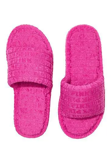 Pink Terry Slides - Pink