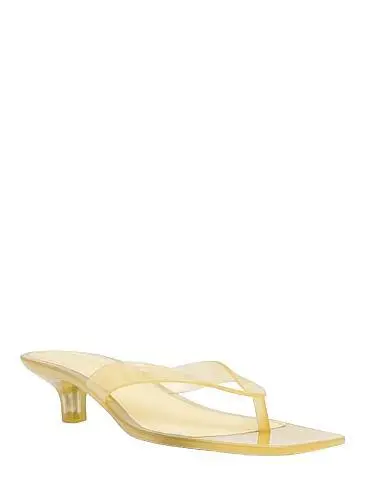 Pink Steve Madden Tracie Jelly Kitten Heel Sandals - Yellow