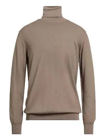 LIU •JO MAN Turtleneck Virgin Wool Sweater - Camel