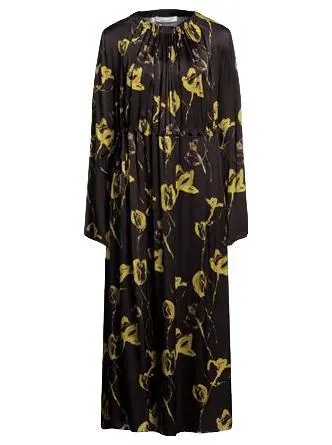 Liviana Conti Floral-print Flared Midi Dress - Yellow