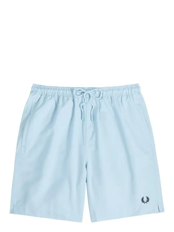 Fred Perry Logo-embroidered Shell Swim Shorts - Light Blue