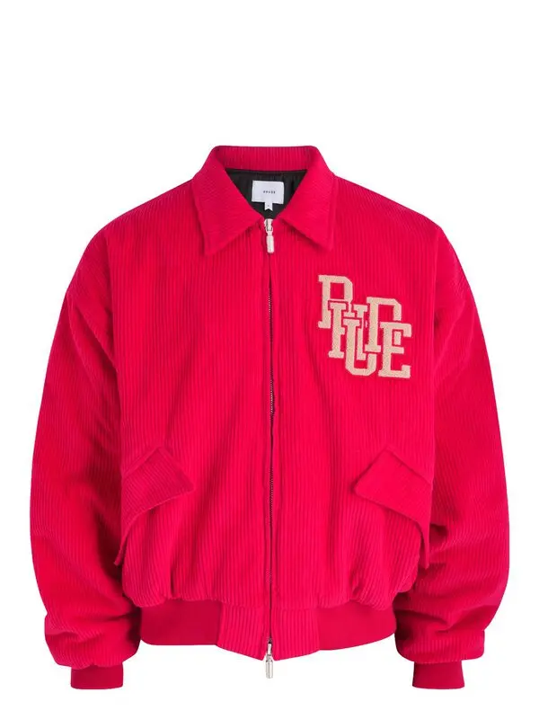 Rhude Bay Of Angels Padded Corduroy Bomber Jacket - Red