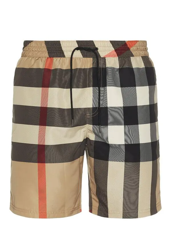 Burberry Check Swim Shorts - Archive Beige Check