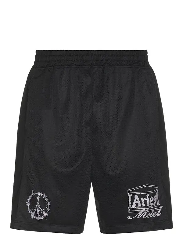 Aries Ramscape Airtex Shorts - Black