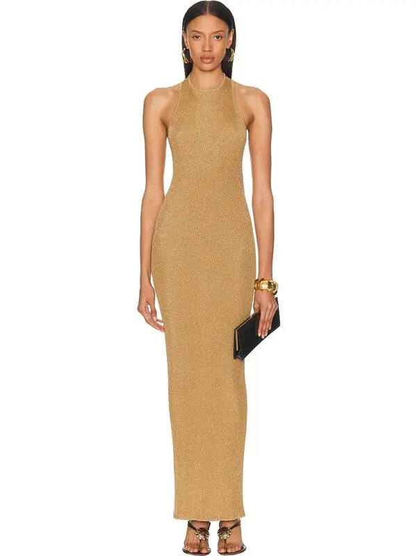 Saint Laurent Sleeveless Long Dress - Dore