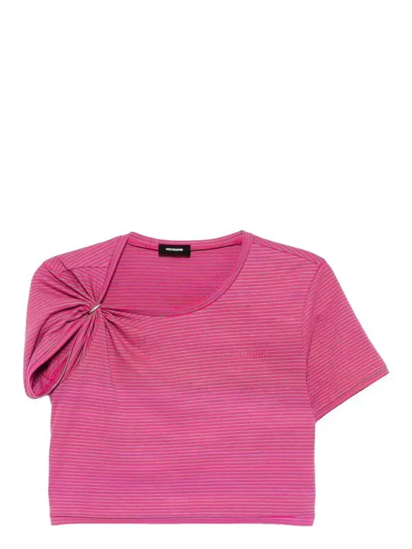 We11Done Gathered Cropped T-shirt - Pink
