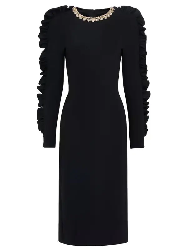 Jenny Packham Cheri Midi Dress - Black