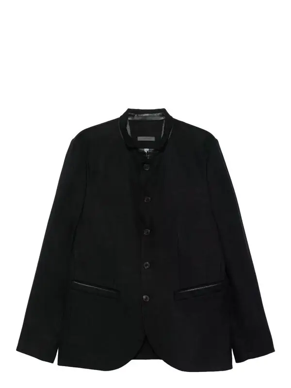 John Varvatos Leather Blazer - 001 Black