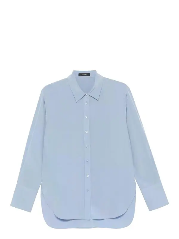 JOSEPH Silk Button-down Shirt - Blue