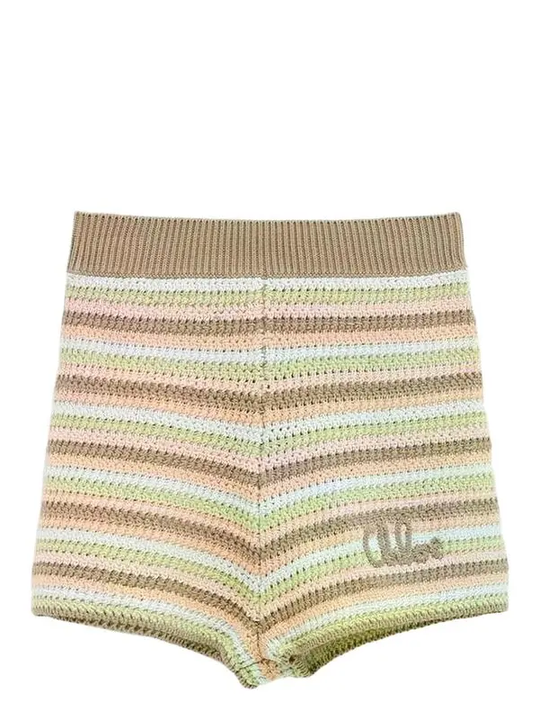 Chloé Crochet-knit Shorts - Green