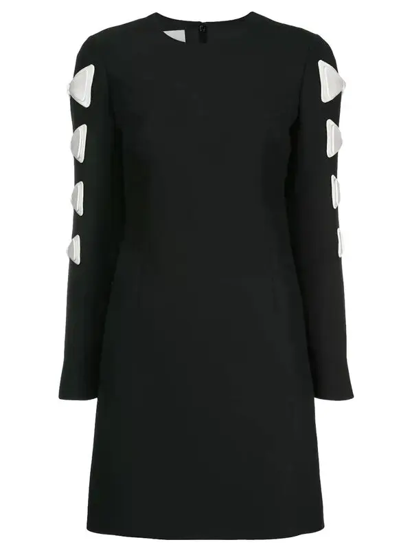 Valentino Garavani Bow-detailed Mini Dress - Black