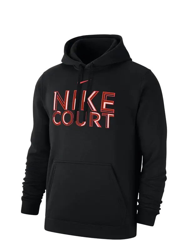 Nike Club Tennis Fleece Pullover Hoodie - Black