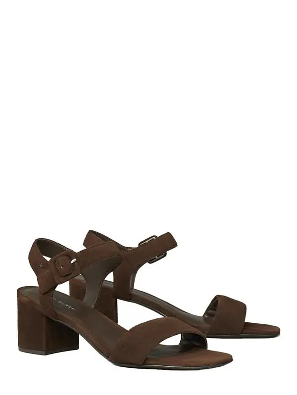 Tory Burch Double T City Sandal - Dark Cocoa