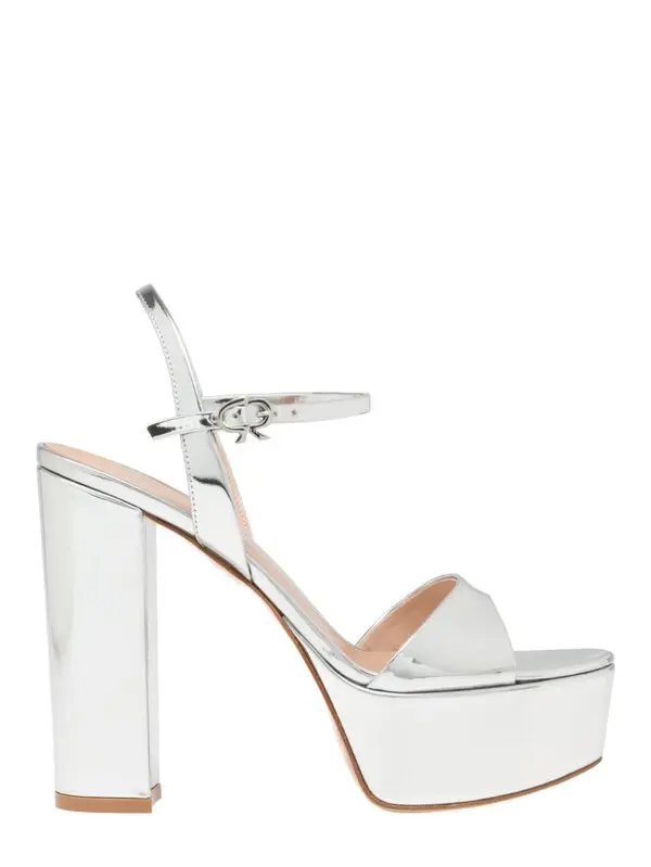 GIANVITO ROSSI Marlena Sandals - Metallic Silver Calf
