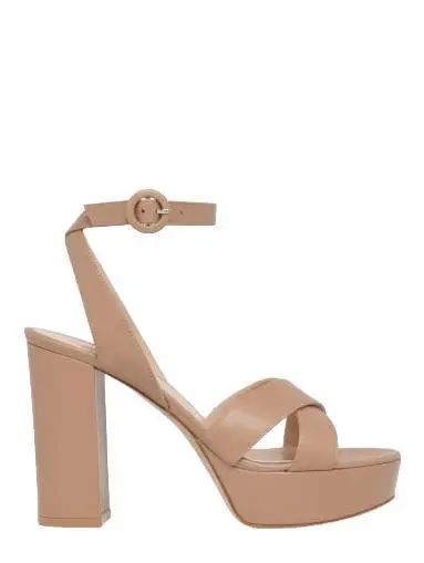 GIANVITO ROSSI Sabrina Open Toe Sandals - Pink Nappa