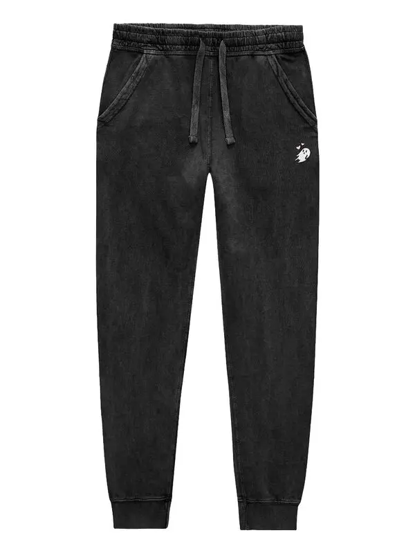 DALIX Heartly Ghost Midweight Washed Jogger Pant - Black