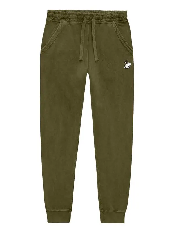 DALIX Heartly Ghost Midweight Washed Jogger Pant - Olive