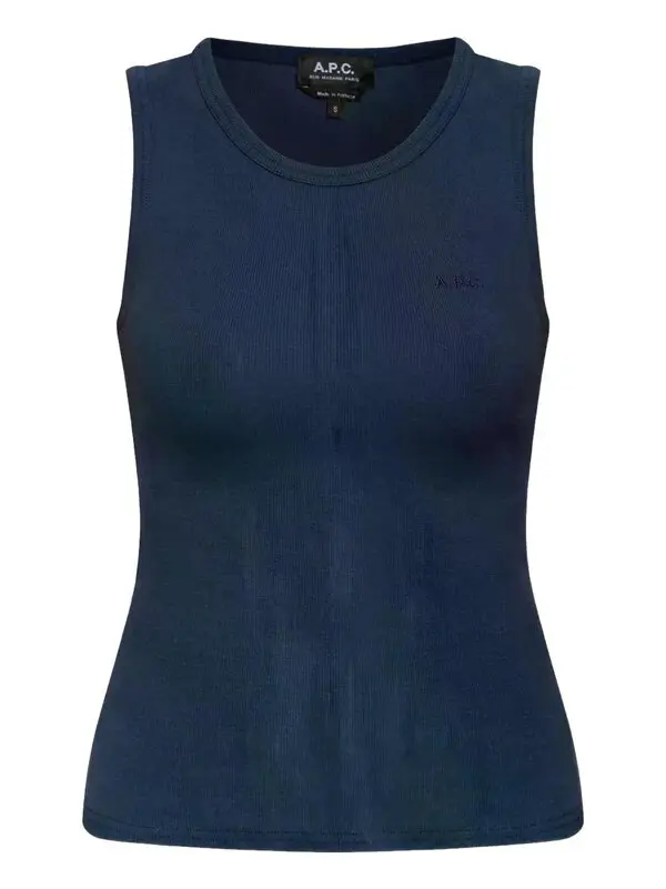 A.p.c. Organic Cotton Tank Top - Blue
