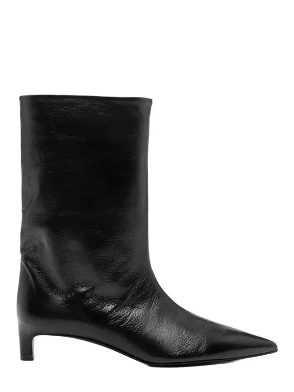 JIL SANDER 40mm Leather Boots - Black