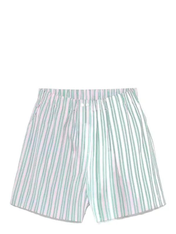 FORTE_FORTE Striped High-waisted Shorts - Pink
