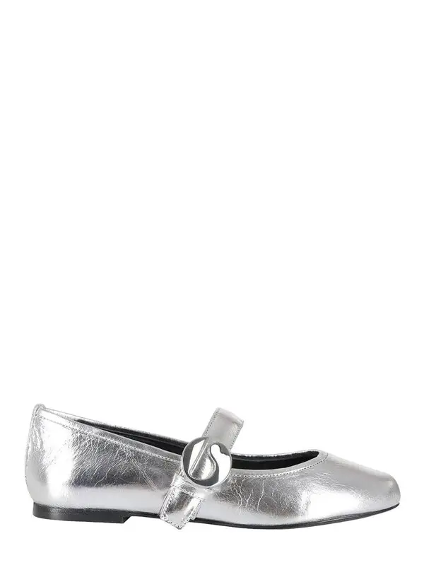 Coperni Leather Ballet Flats - Silver
