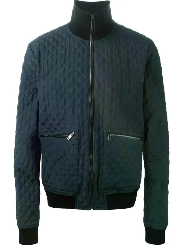 Dolce & Gabbana Quilted Bomber Jacket - Blue