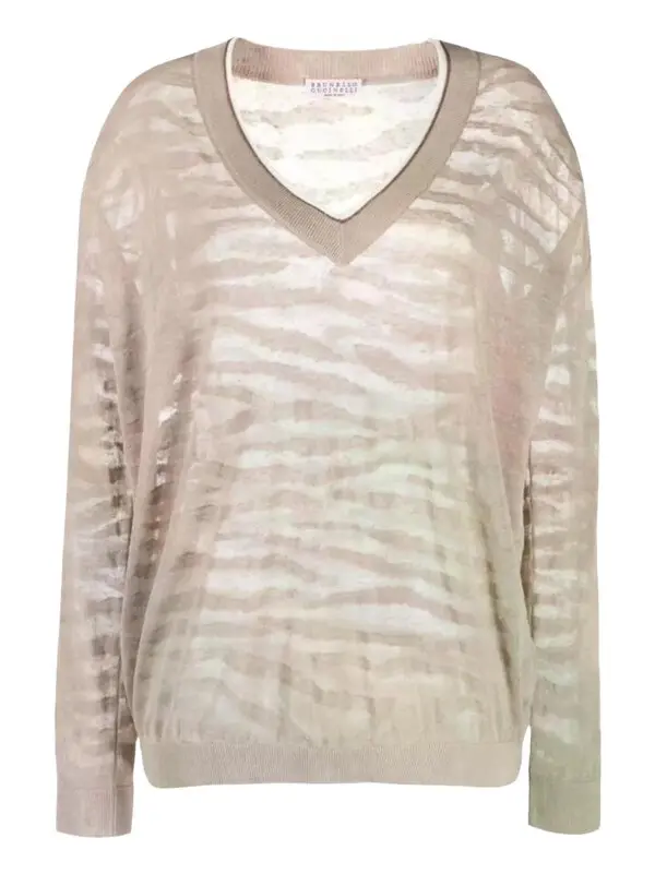 Brunello Cucinelli Semi-sheer Jumper - Neutrals