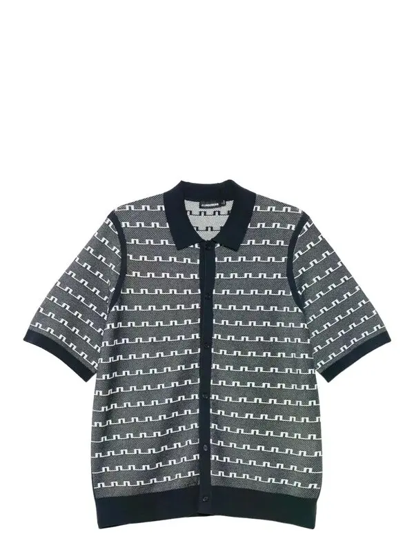 J. Lindeberg Rolando Logo Jacquard Shirt - Blue
