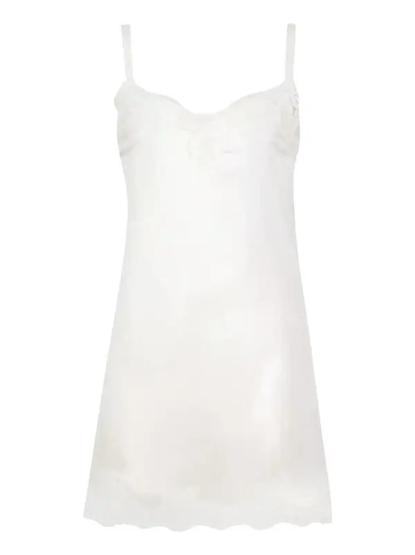 Dolce & Gabbana Lace-detailing Silk-blend Camisole - White