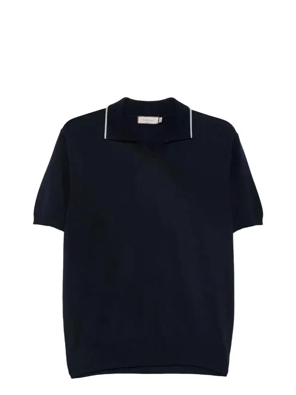 Canali Fine-knit T-shirt - Blue