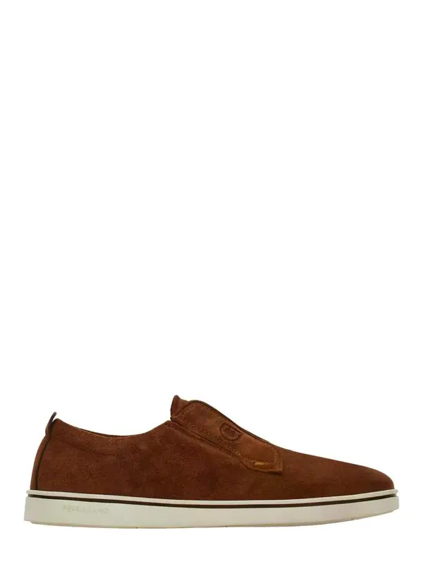 FERRAGAMO Suede Derby Shoes - Brown