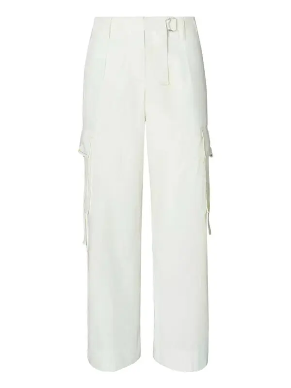 Tory Burch Belted Cargo Pants - White