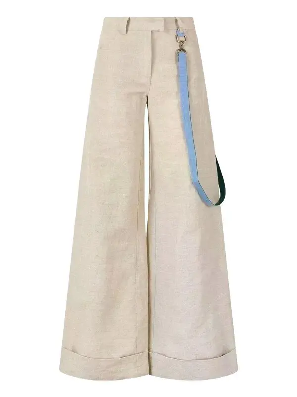 Rosie Assoulin Cotton Palazzo Trousers - Neutrals
